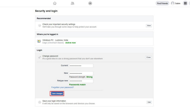 How to Change Facebook Password | Beebom