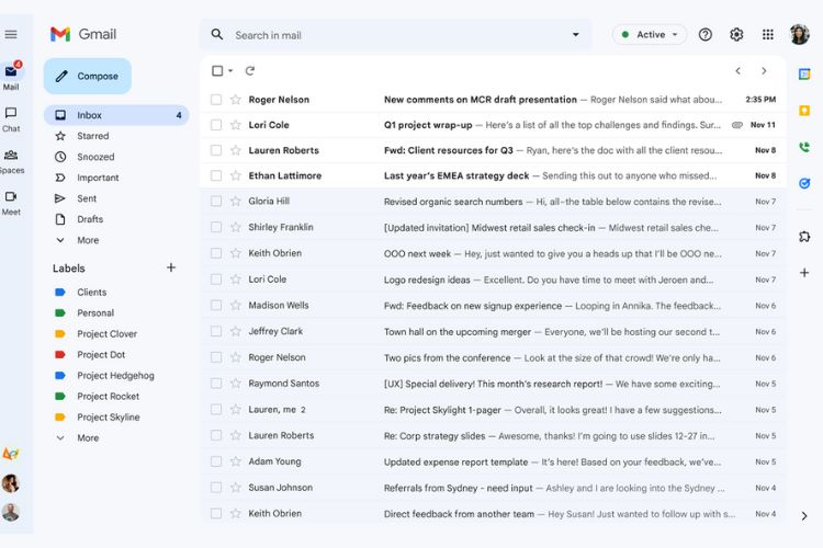 Gmail Gets a Fresh Look with Chat, Spaces, and Meet Sections | Beebom