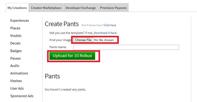 Roblox Pants Template: How to Make Custom Roblox Pants | Beebom