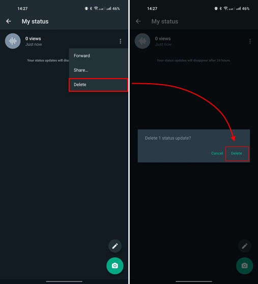 How to Post a Voice Note on WhatsApp Status on Android & iPhone | Beebom