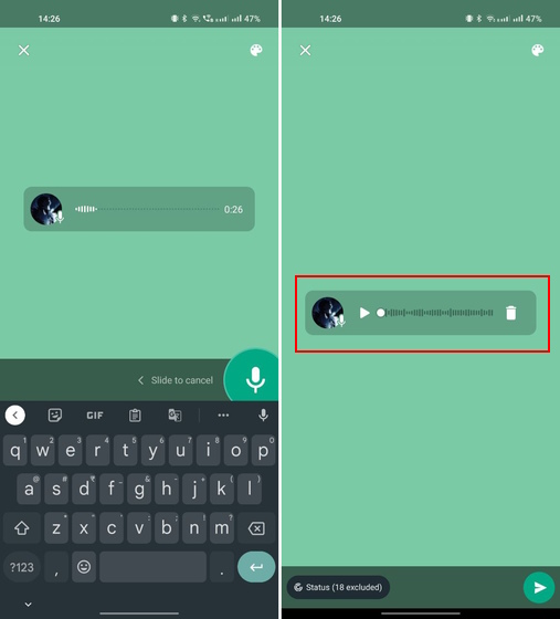 How to Post a Voice Note on WhatsApp Status on Android & iPhone | Beebom