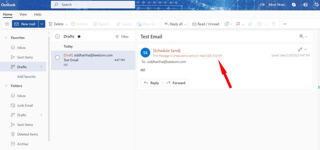How to Schedule an Email in Outlook (2024 Guide) | Beebom