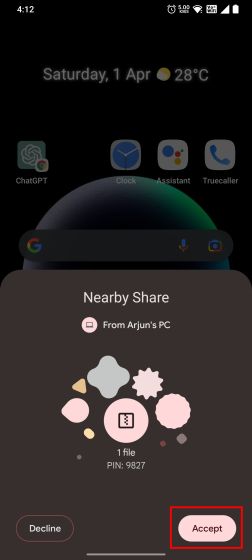 How to Share Files Between Android and Windows Using Nearby Share | Beebom