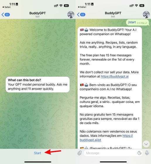 How to Use ChatGPT on Telegram (Guide) | Beebom
