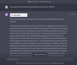 How to Transcribe, Summarize and Chat With YouTube Videos Using ChatGPT | Beebom