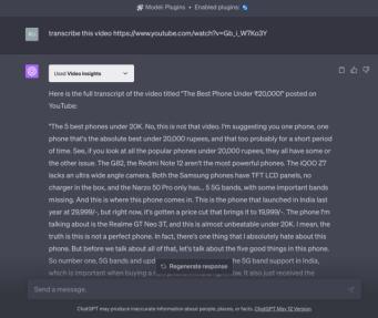 How to Transcribe, Summarize and Chat With YouTube Videos Using ChatGPT | Beebom