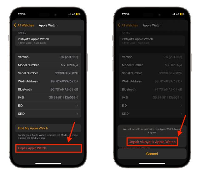 How to Unpair Apple Watch with or without iPhone | Beebom