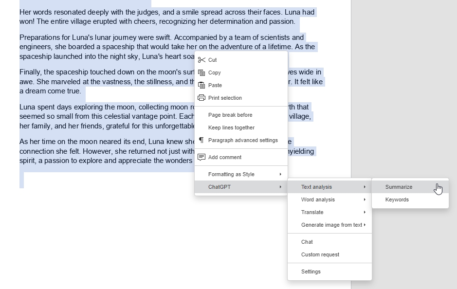 ChatGPT Plugin in ONLYOFFICE: Generate Texts, Images, Summarize ...