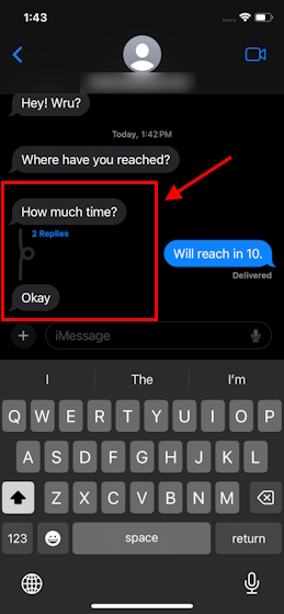 How to Swipe Right and Quickly Reply in iMessage on iOS 17 | Beebom