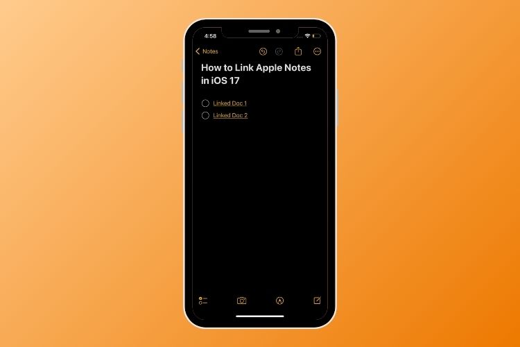 How to Link Apple Notes on iPhone in iOS 17 | Beebom