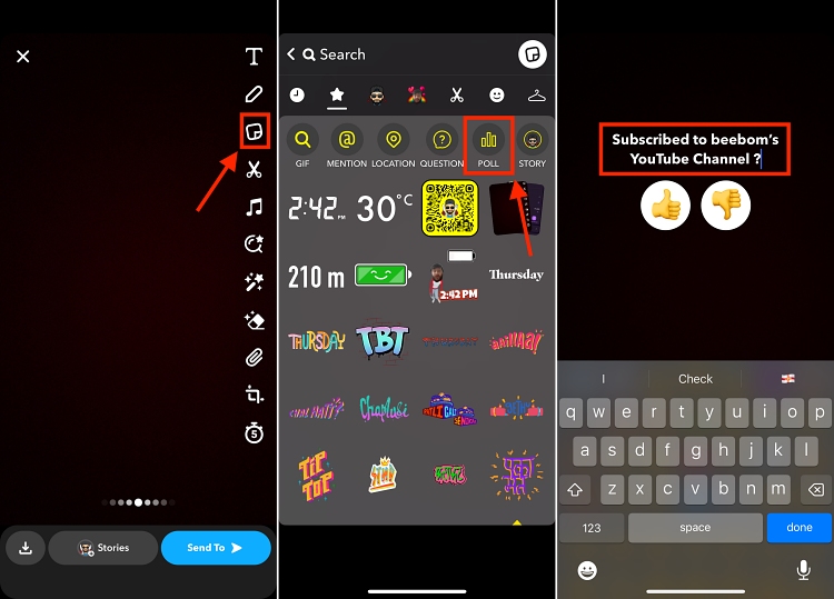 How to Create Polls on Snapchat | Beebom