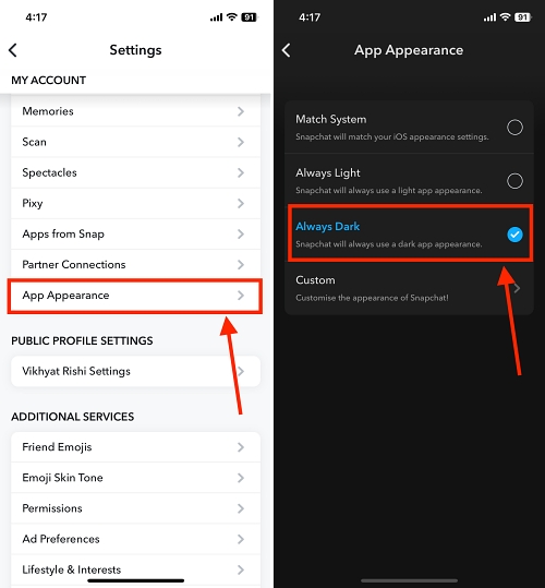How to Enable Dark Mode in Snapchat (2023 Guide) | Beebom