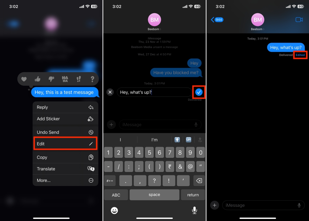 How to Edit Messages on iPhone, iPad & Mac in 2024 | Beebom
