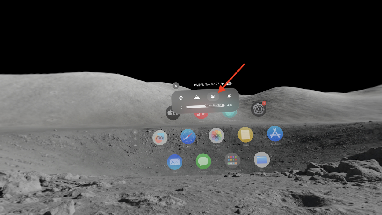 How to Open and Customize Control Center on Apple Vision Pro | Beebom How to Open and Customize Control Center on Apple Vision Pro | Beebom