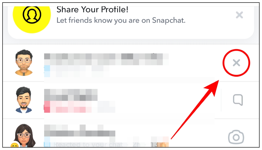 What Does the "x" Icon Next to a Snapchat Name Mean? | Beebom
