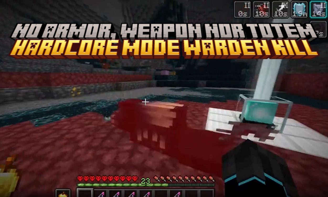This Minecraft Player Beat the Warden with No Armor, Weapons, or Totems in Hardcore Mode | Beebom