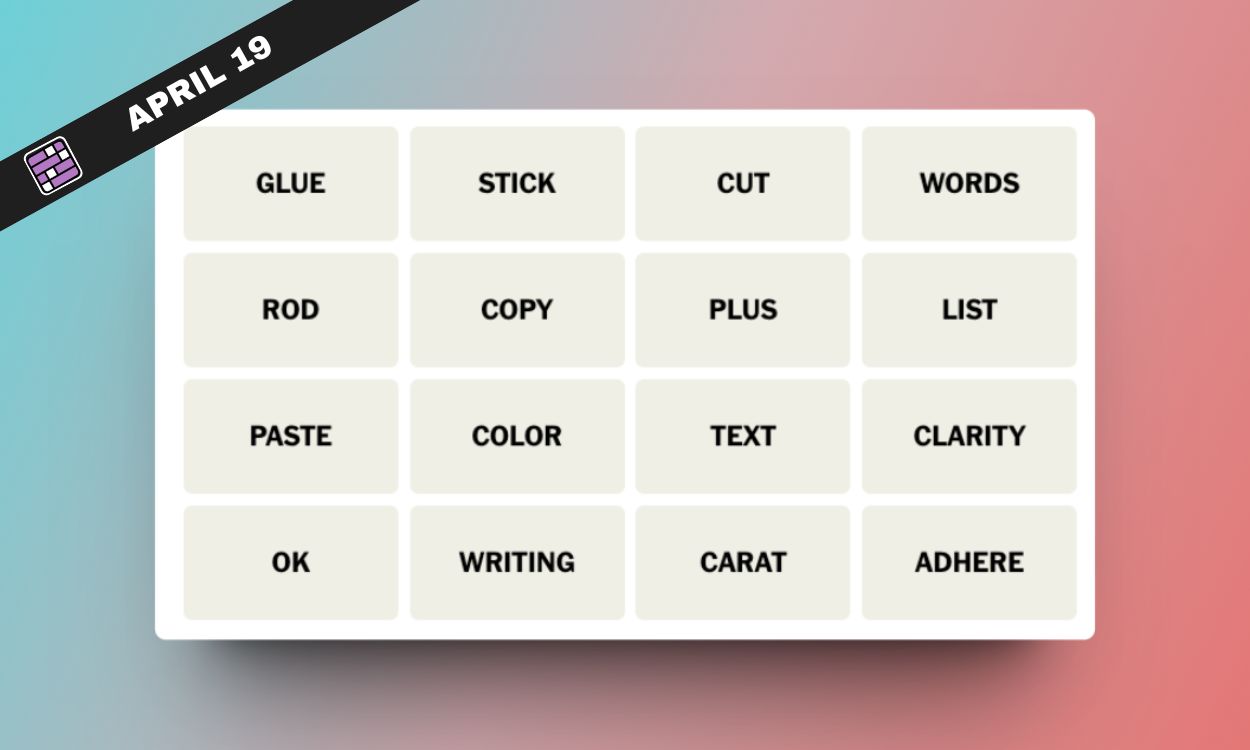 NYT Connections Hints and Answers for April 19, 2024 | Beebom