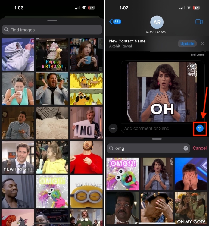 How to Send GIFs in iMessage | Beebom