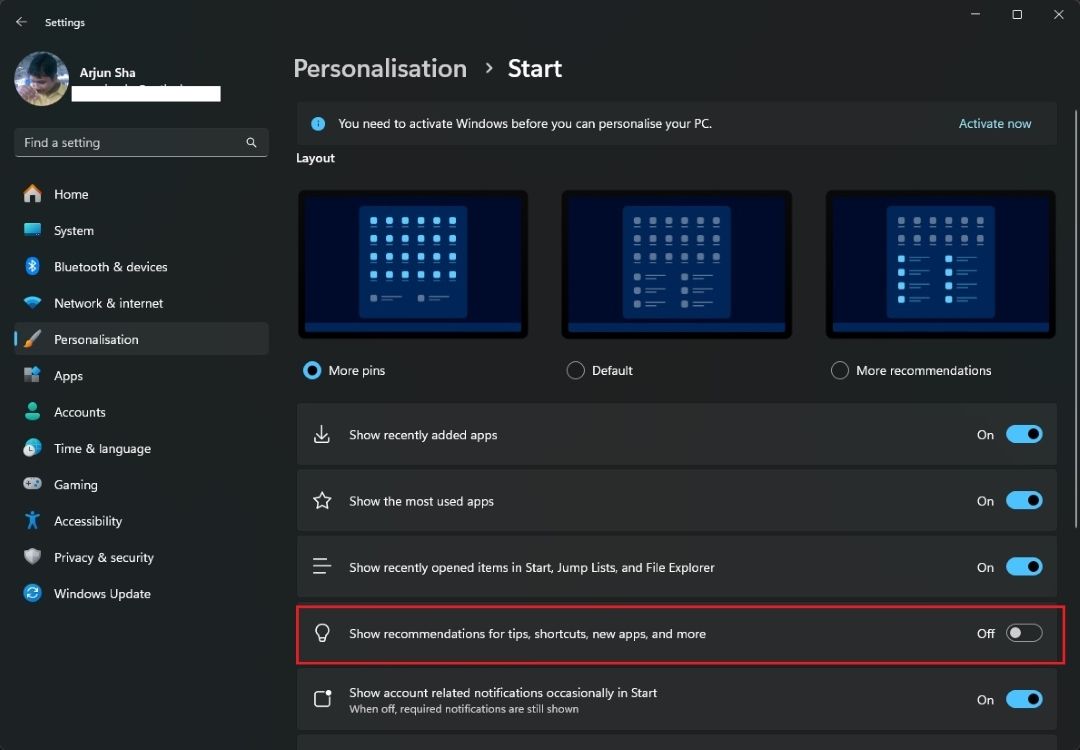 Seeing Ads in Windows 11 Start Menu? Here's How to Disable It | Beebom