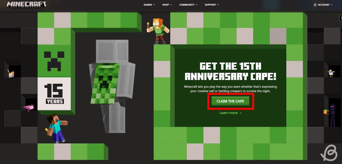 How To Get The Minecraft Creeper Cape 15th Anniversary Cape Beebom