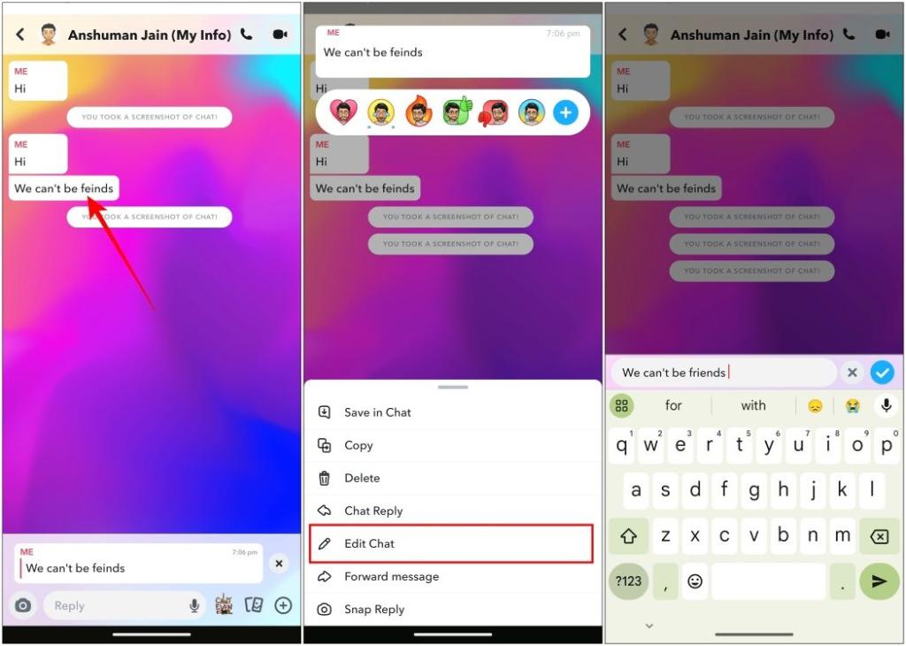 How to Edit Sent Messages on Snapchat | Beebom