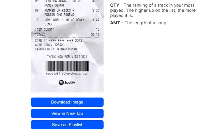 Receiptify: Make a Cool "Receipt" for Your Top Spotify Tracks | Beebom