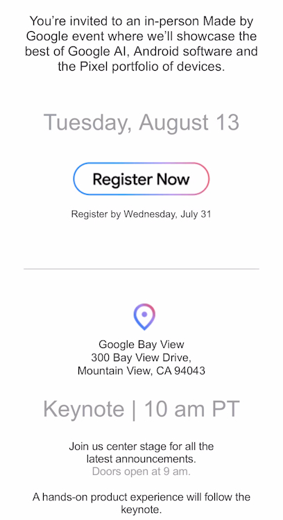 Google Schedules Surprise Pixel Launch Event in August! | Beebom