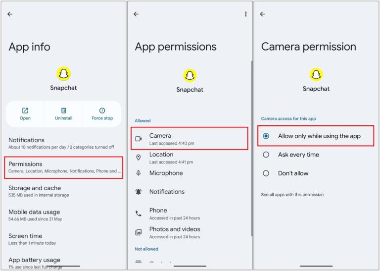 How to Allow Camera Access on Snapchat | Beebom