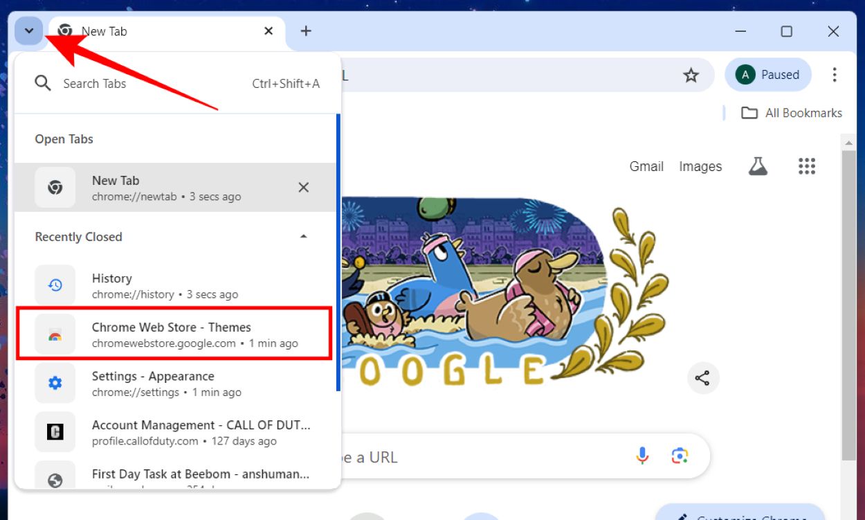 How to Reopen Closed Tabs on Google Chrome | Beebom