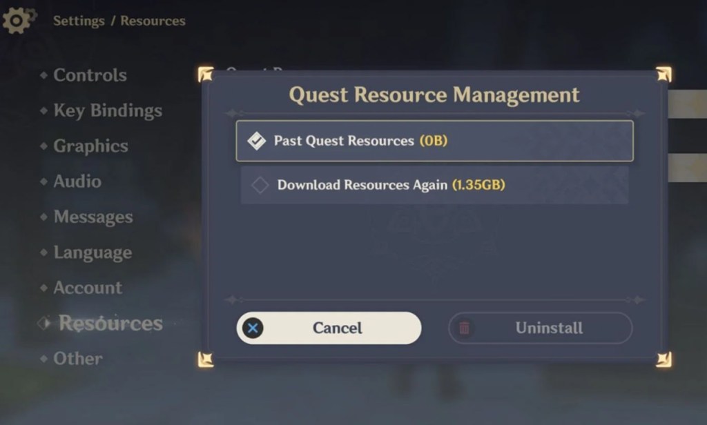 How to Delete Past Quest Resources in Genshin Impact to Free Up Storage ...