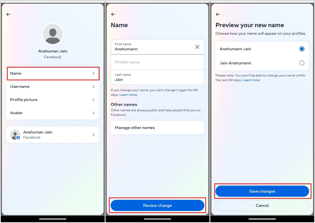 How to Change Your Facebook Name | Beebom
