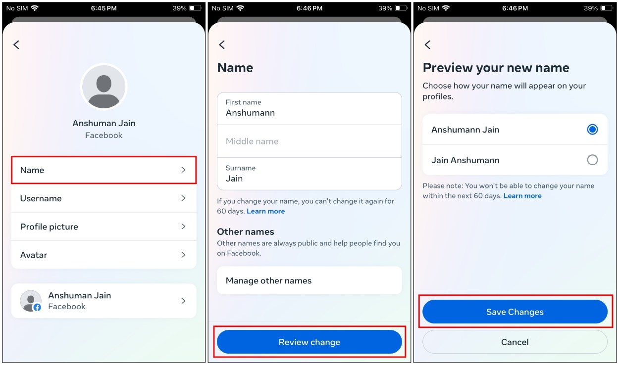 How to Change Your Facebook Name | Beebom