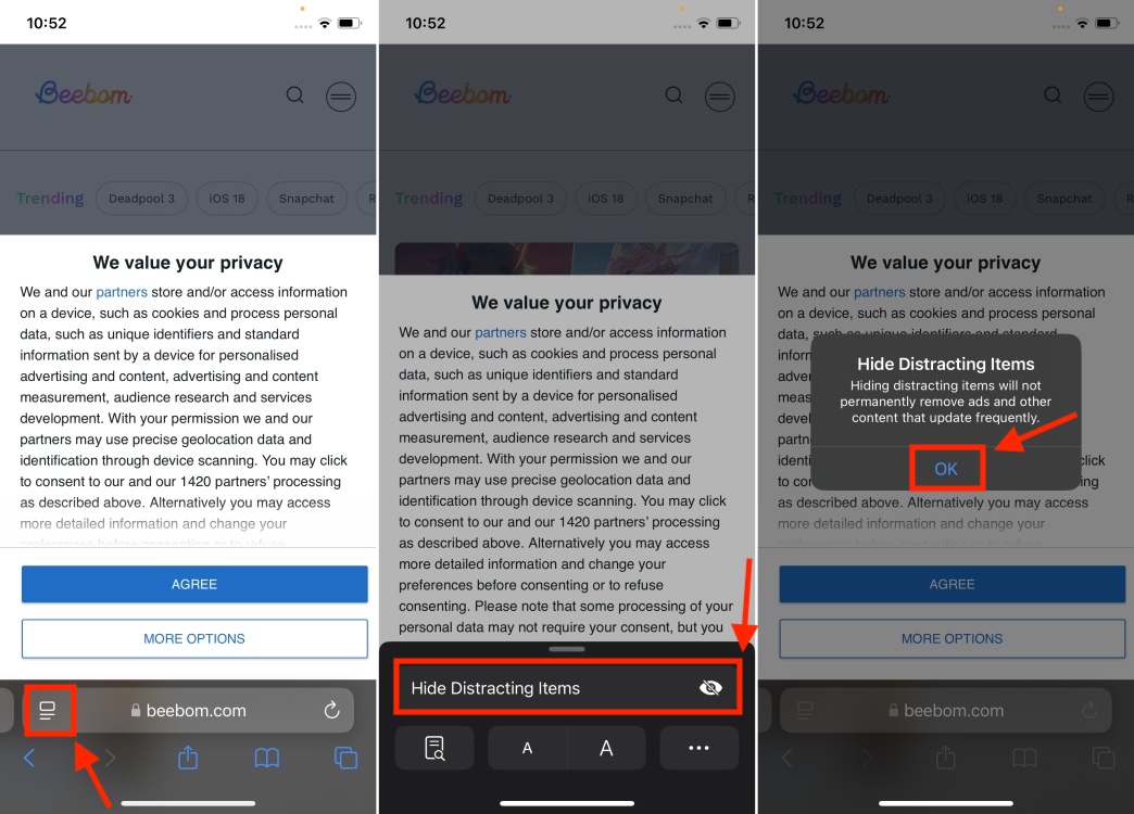 How to Hide Ads in Safari Using Distraction Control Feature in iOS 18 ...