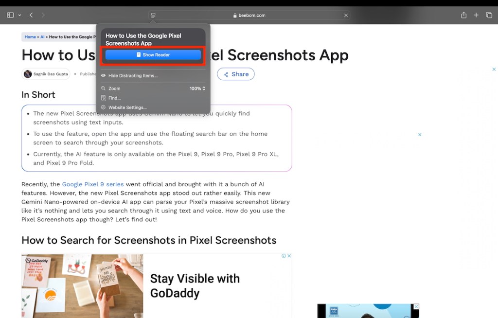 How to Summarize Web Pages in Safari Using Apple Intelligence | Beebom How to Summarize Web Pages in Safari Using Apple Intelligence | Beebom