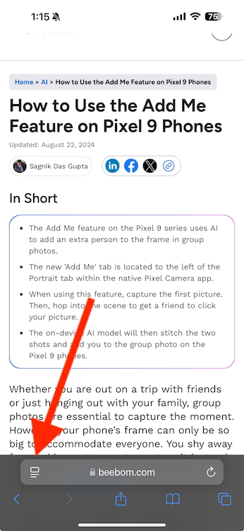 How to Summarize Web Pages in Safari Using Apple Intelligence | Beebom