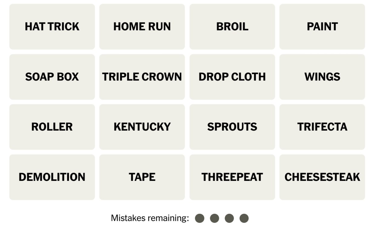 NYT Connections Today: Hints and Answers for September 25, 2024 | Beebom