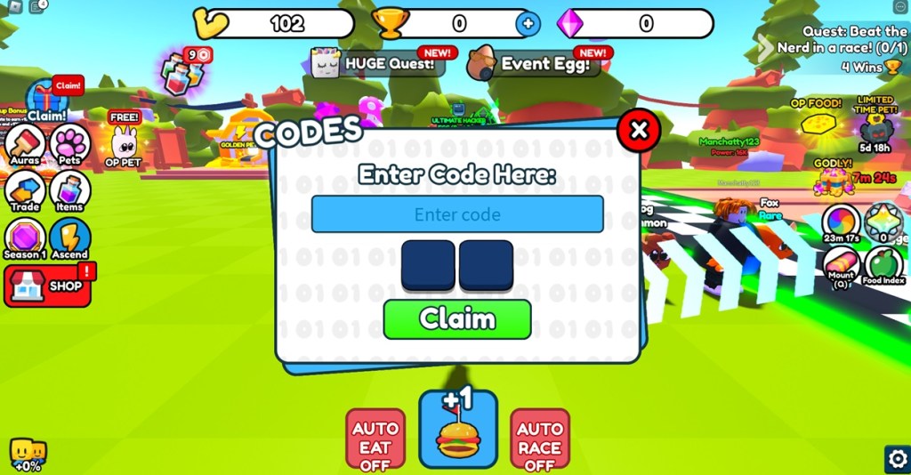 Roblox Fat Race Codes (March 2025) | Beebom