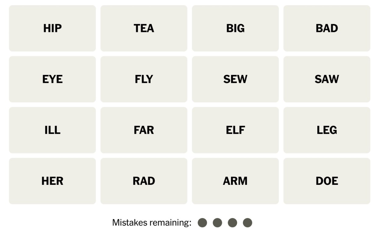 NYT Connections Today: Hints and Answers for October 10, 2024 | Beebom