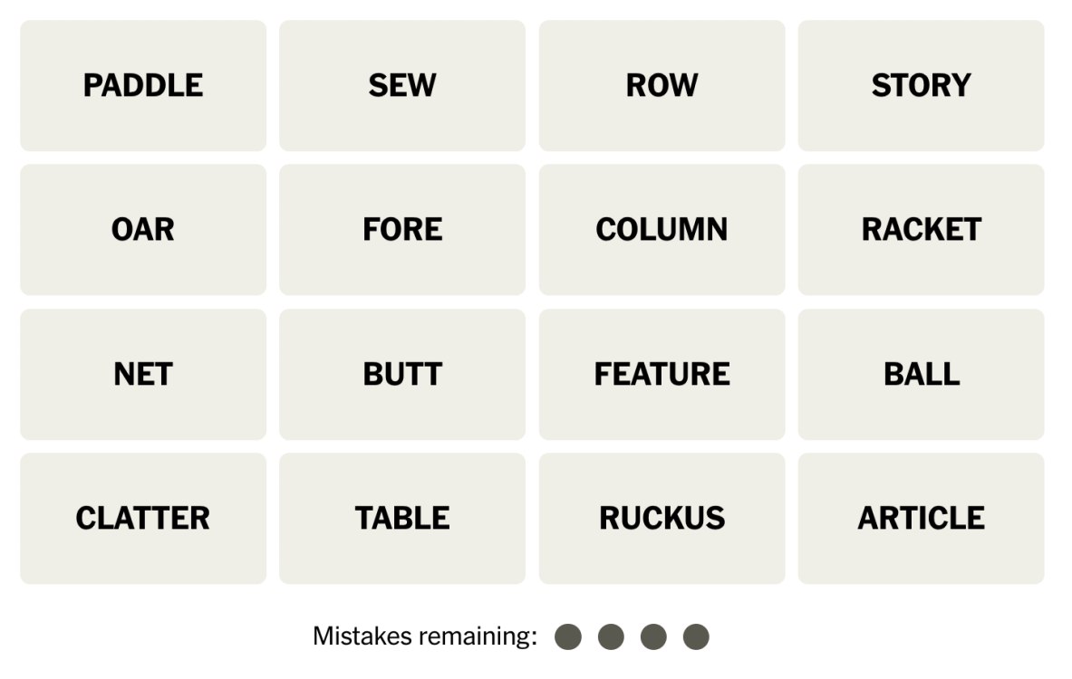 NYT Connections Today: Hints and Answers for October 20, 2024 | Beebom