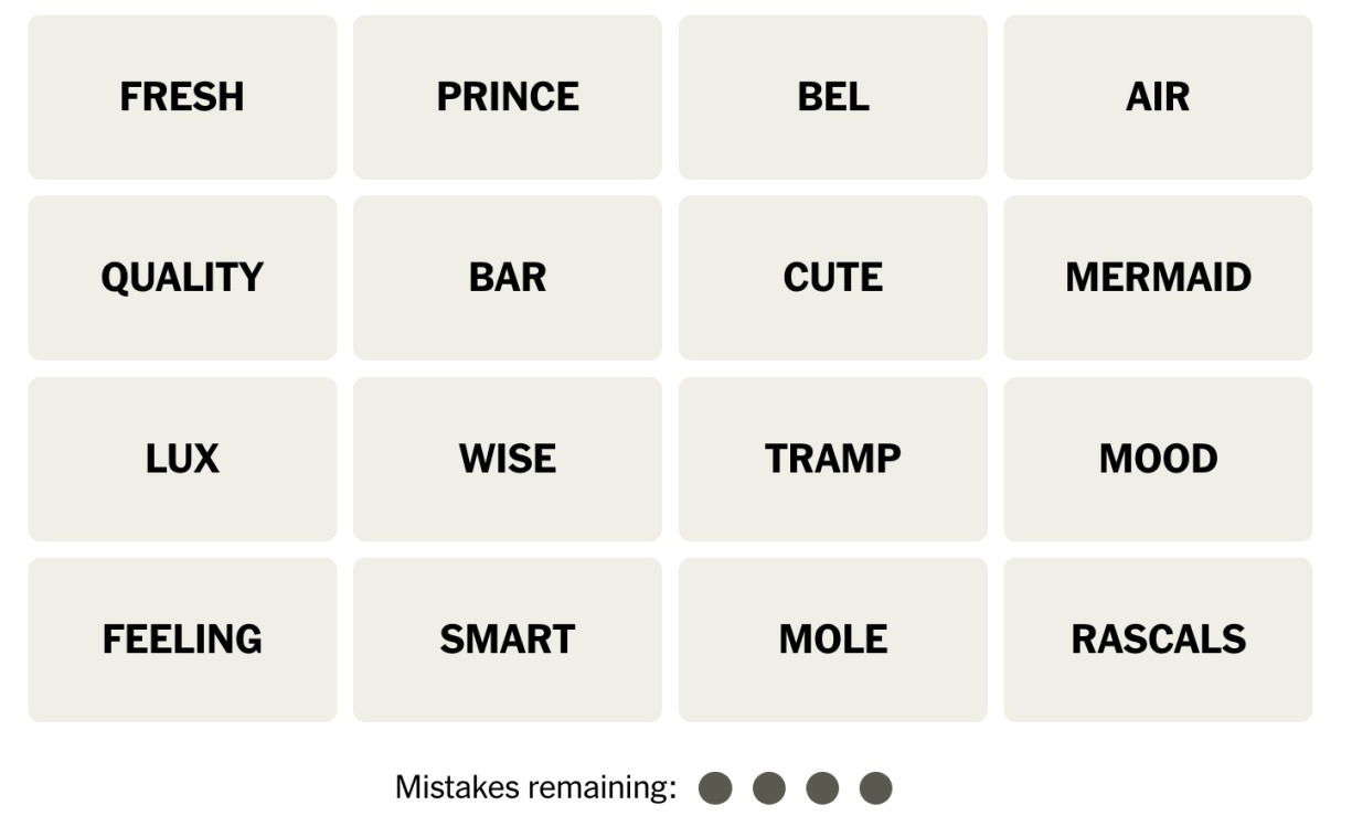 NYT Connections Today: Hints and Answers for October 27, 2024 | Beebom