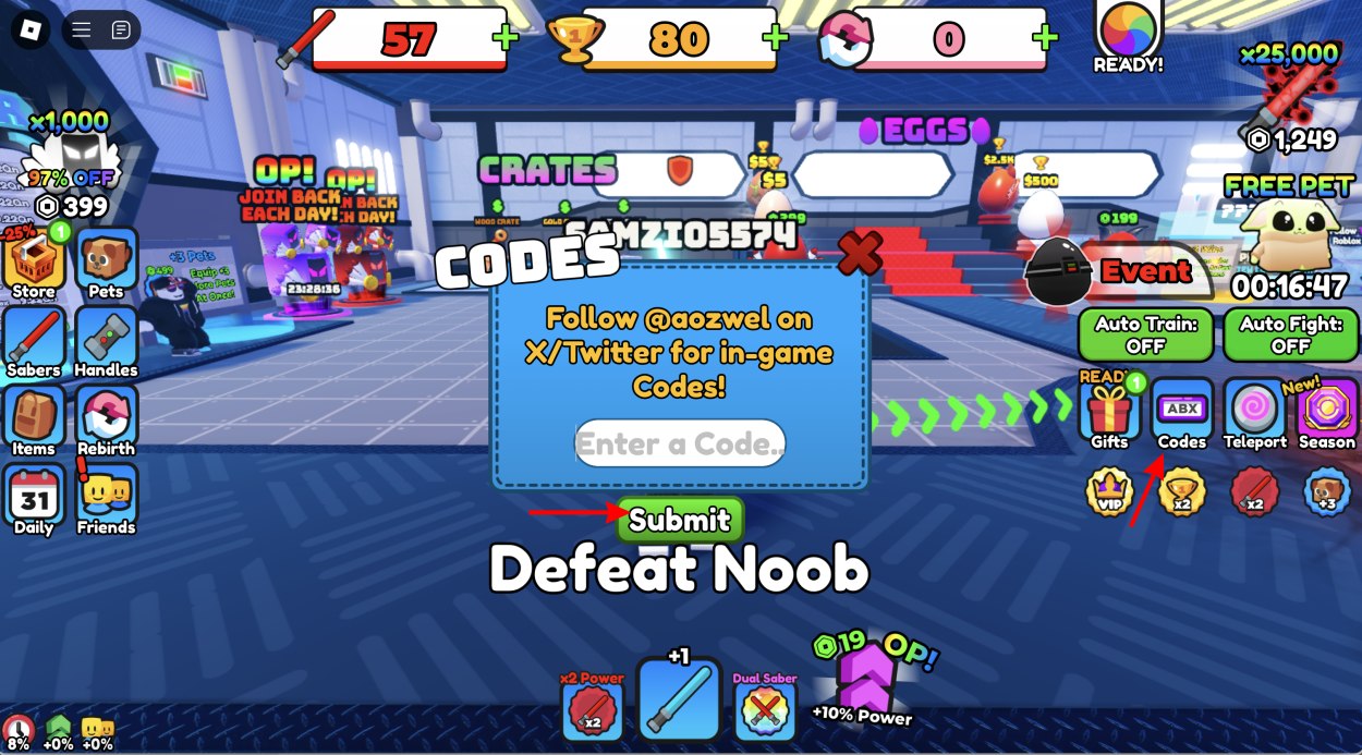 Saber Battle Simulator Codes (March 2025) | Beebom