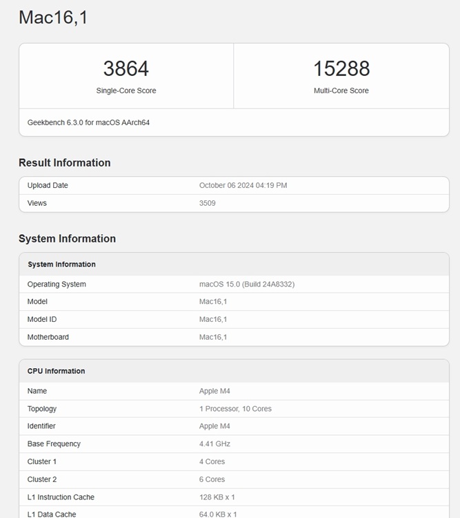 Unreleased M4 MacBook Pro's Geekbench Result Leak with Record-Breaking ...