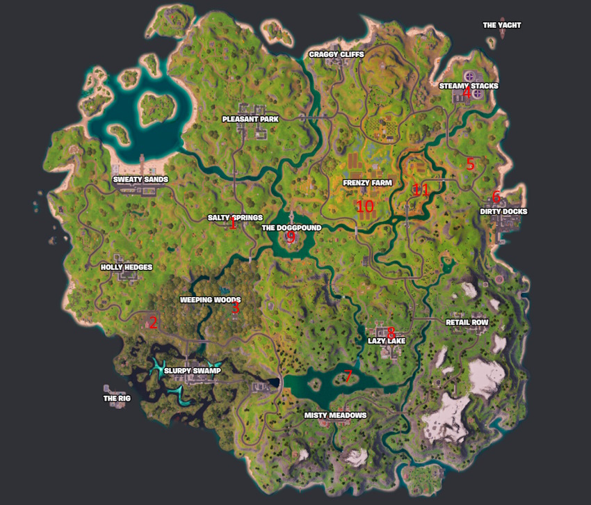 Fortnite Remix Chapter 2: All Upgrade Bench Locations | Beebom