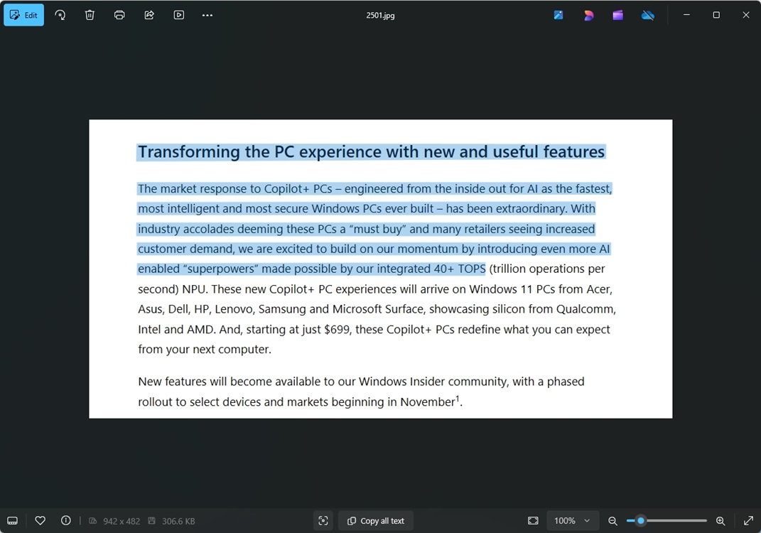 Forget OCR Tools: Windows 11's Photos App Now Lets You Copy Text from ...
