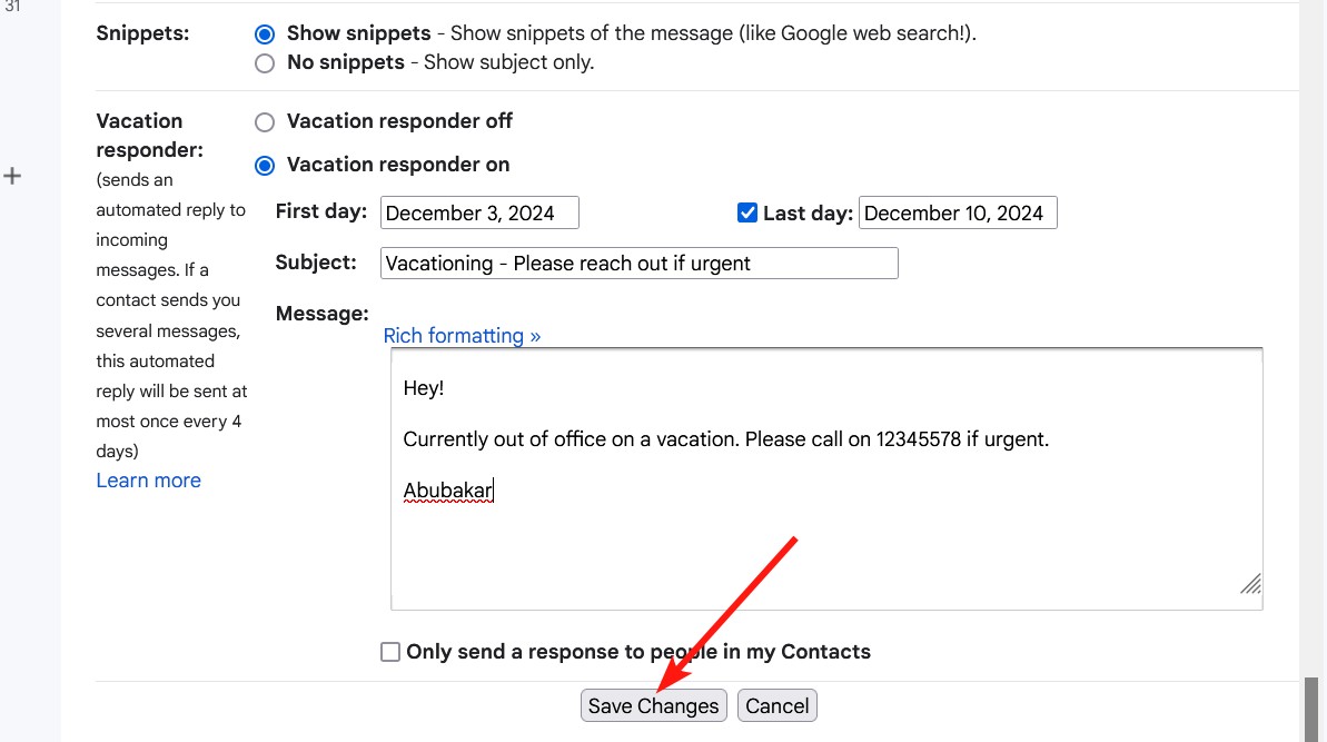 How to Set Out of Office Reply in Gmail | Beebom