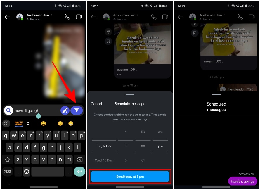 Instagram Now Lets You Schedule Messages, Here’s How You Can Do It | Beebom Instagram Now Lets You Schedule Messages, Here’s How You Can Do It | Beebom