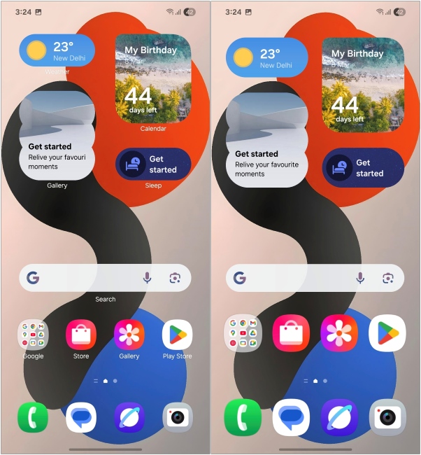 How to Hide App and Widget Labels in One UI 7 on Samsung Phones | Beebom