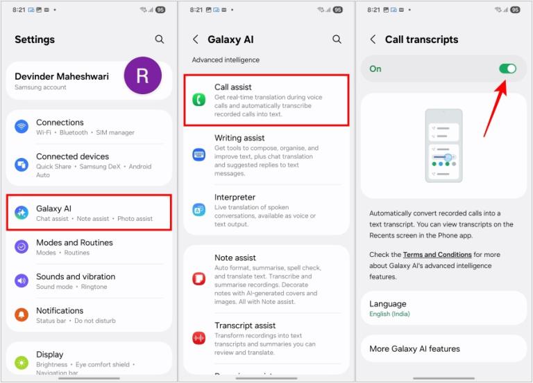 How to Use Galaxy AI Call Transcripts in One UI 7 on Galaxy Phones | Beebom