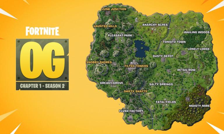 Fortnite OG Chapter 1 Season 2: All Landing Spots and Map Details ...