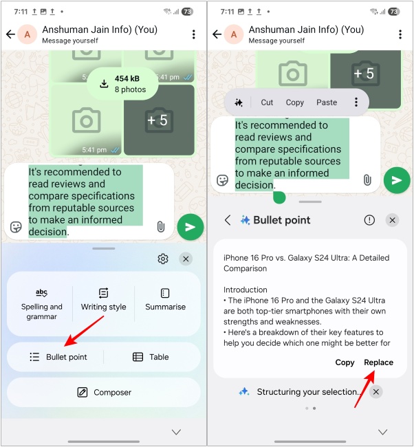 How to Use AI Writing Assist in One UI 7 on Samsung Phones | Beebom
